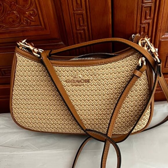 Coach | Bags | Nwt Coach Teri 2way Shoulder Bag Crossbody Strawleather ...